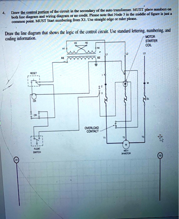 4. Draw the control portion of the circuit in the secondary of the auto ...