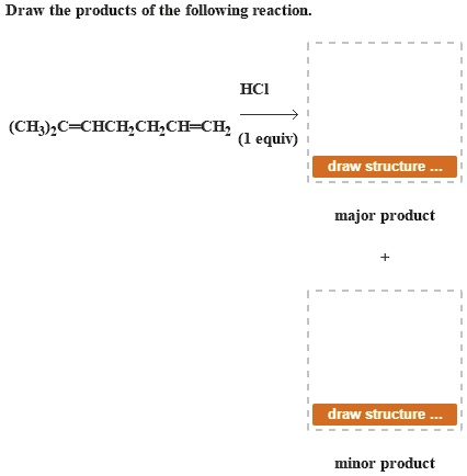 SOLVED: Draw the products of the following reaction: HCl + (CH3)2C-CHCH ...