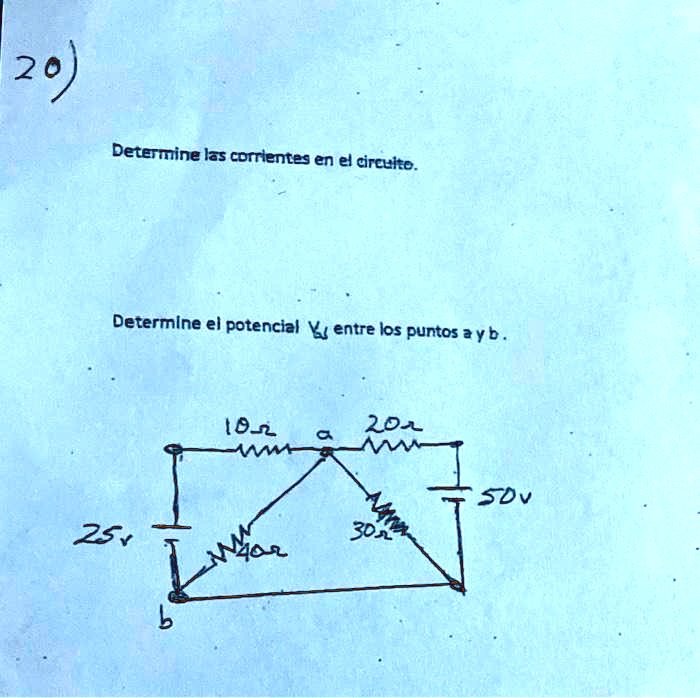 SOLVED: Determine the currents in the circuit. Determine the potential ... SOLVED: Determine the currents in the circuit. Determine the potential ...