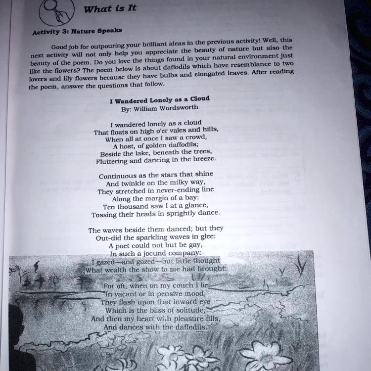 1 are there some lines in the poems that evoke your senses sight smell ...