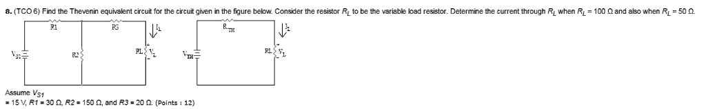 SOLVED: (TCO 6) Find the Thevenin equivalent circuit for the circuit given in the figure below ...