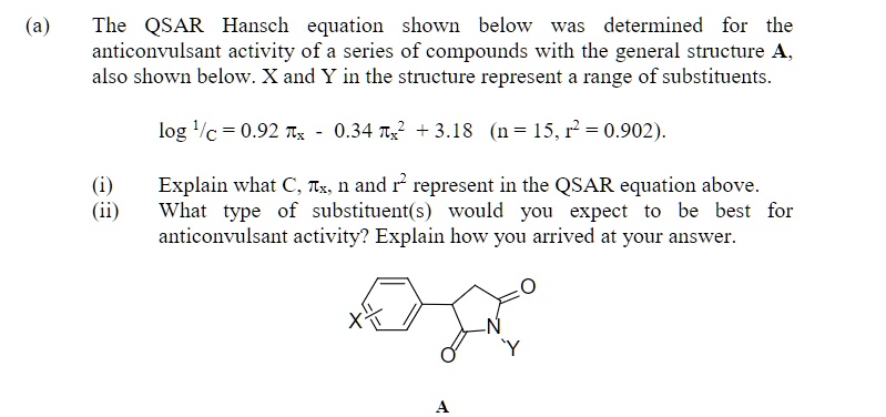 a the qsar hansch equation shown below was determined for the ...