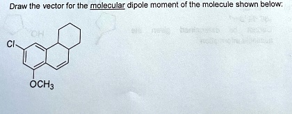Draw the vector for the molecular dipole moment of the molecule shown ...