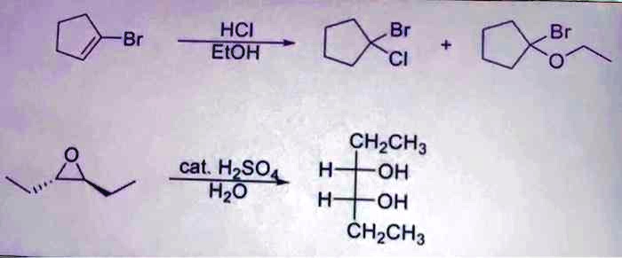 SOLVED: Propose a mechanism for the following reaction: HCl + EtOH Br ...