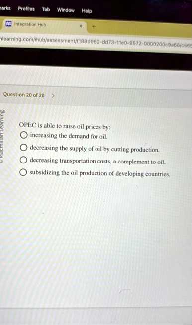 marks profiles tab window help integration hub ...