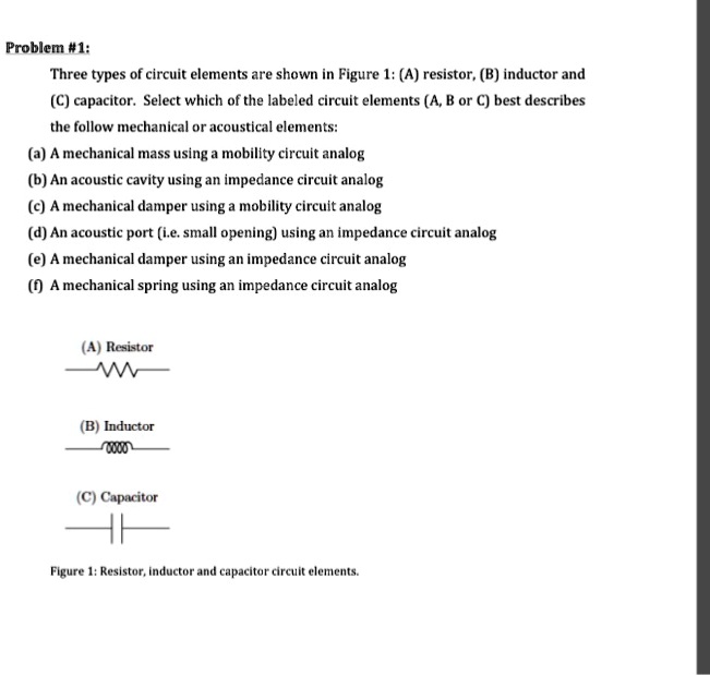 SOLVED: Transduction Question Problem #1: Three types of circuit ...