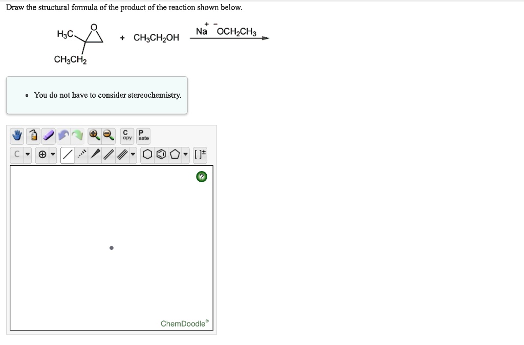 SOLVED: Draw the structural formula of the product of the reaction ...