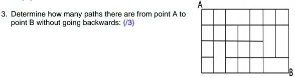 determine how many paths there are from point a to point b without ...