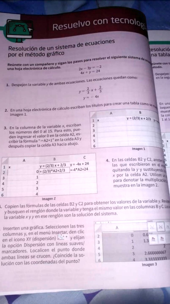 SOLVED: Resolucion de un sistemas de escuaciones por el método gráfico ...