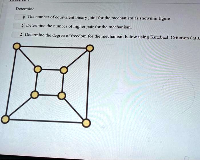 SOLVED: Determine the number of equivalent binary joints for the ...
