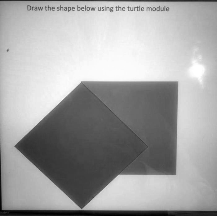 Solved Program In Python Draw The Shape Below Using The Turtle Module