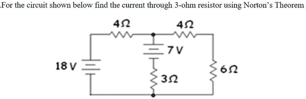 Solved For The Circuit Shown Below Find The Current Through The 3 Ohm