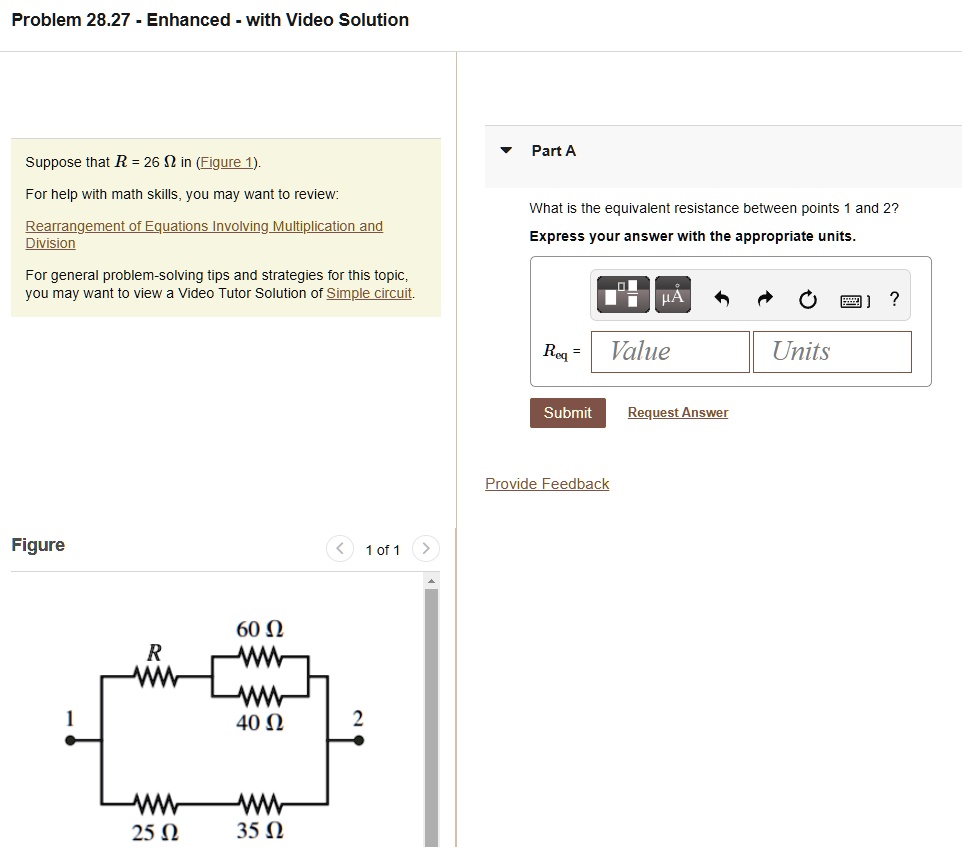 Problem 28.27 - Enhanced - with Video Solution Part A Suppose that R ...