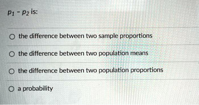 Estimate The Difference Between Population Proportions 3