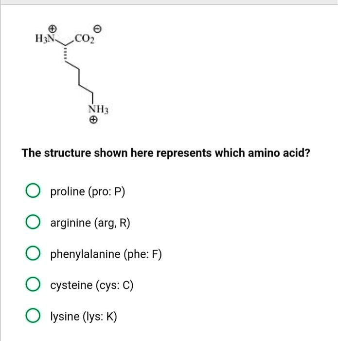 SOLVED: ? H3N CO2 NH3 ? The structure shown here represents which amino ...