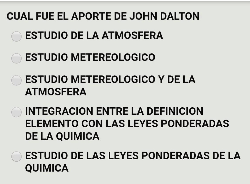 SOLVED: ayudenme solo tengo 1hora es de quimica CUAL FUE EL APORTE DE ... SOLVED: ayudenme solo tengo 1hora es de quimica CUAL FUE EL APORTE DE ...