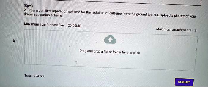 (5pts) 2. Draw a detailed separation scheme for the isolation of ...