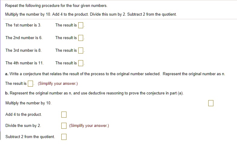 SOLVED Repeat The Following Procedure For The Four Given Numbers solved-repeat-the-following-procedure-for-the-four-given-numbers
