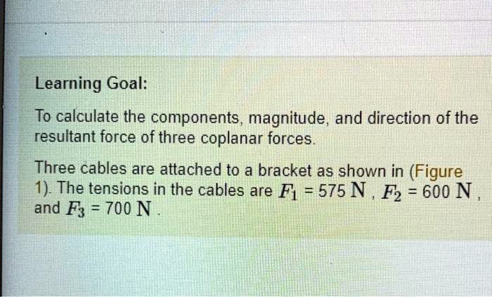 SOLVED: Learning Goal: To calculate the components, magnitude, and ...