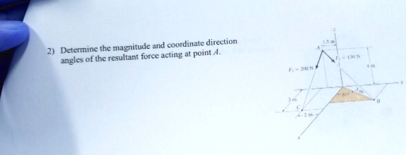 SOLVED: Statics 2 Determinc the magnitude and coordinate direction angles of the resultant force ...