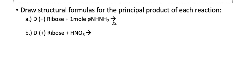 Solved Draw Structural Formulas For The Principal Product Of Each