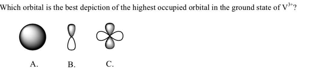 Which orbital is the best depiction of the highest occupied...