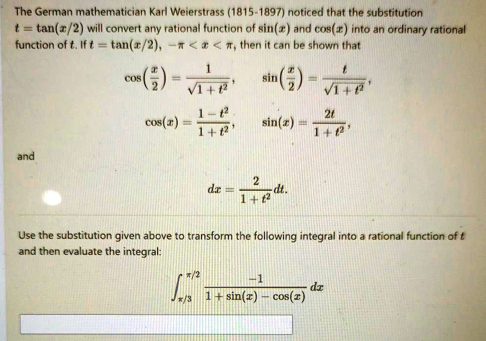 the german mathematician karl weierstrass 1815 1897 noticed that the ...