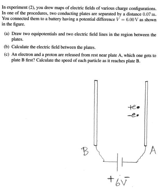in experiment 2 you drew maps of electric fields of various charge configurations in one of the ...