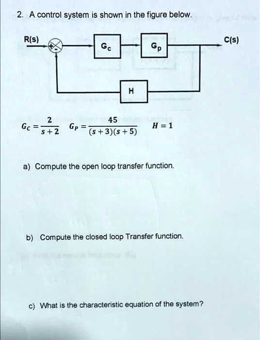 SOLVED: A control system is shown in the figure below: R(s) c(s) 45 Gc ... SOLVED: A control system is shown in the figure below: R(s) c(s) 45 Gc ...