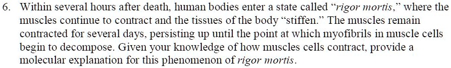 SOLVED: Within several hours after death: human bodies enter a state ...