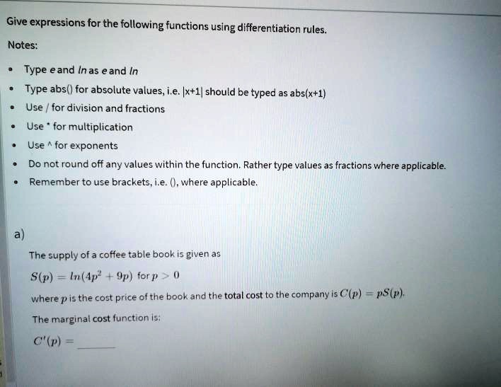SOLVED:Give expressions for the following functions using ...