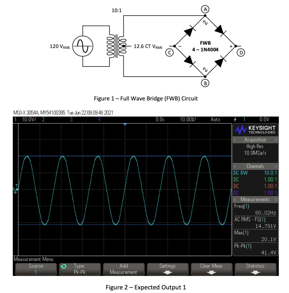 SOLVED: Need to use Multisim Assemble the circuit shown in Figure 1. Measure the voltage between ...