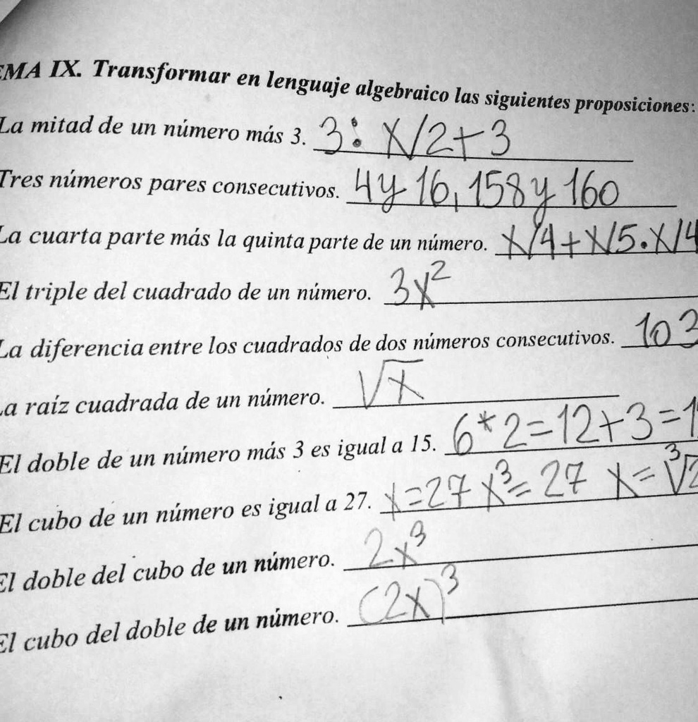 quisiera saber si estan correctos estos ejercicios ayuda porfa ma ix transformar en lenguaje ...