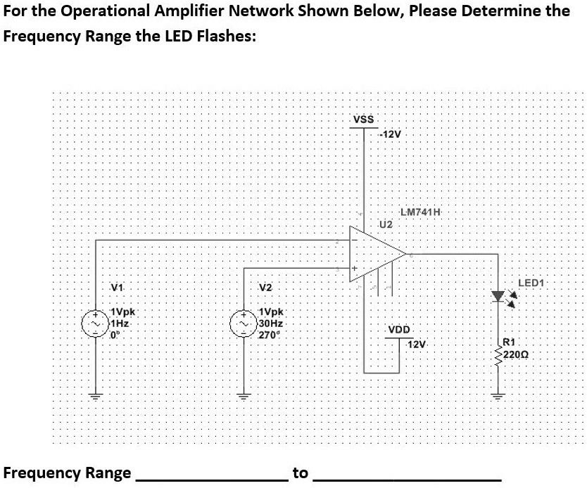 For the Operational Amplifier Network Shown Below, Please Determine the ...