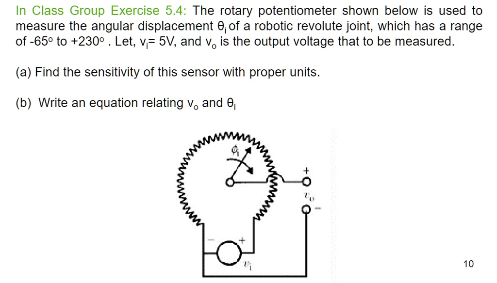 In Class Group Exercise 5.4: The rotary potentiometer shown below is ...