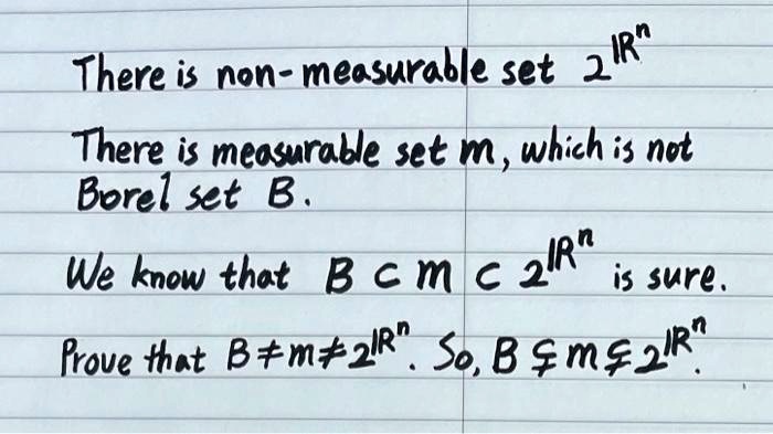 Solved In Real Analysis A Borel Set Is A Measurable Set And A