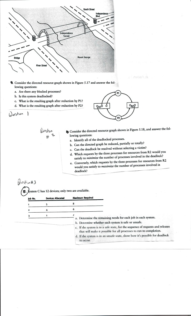SOLVED: Consider the directed resource graph shown in Figure 5.17 and ...