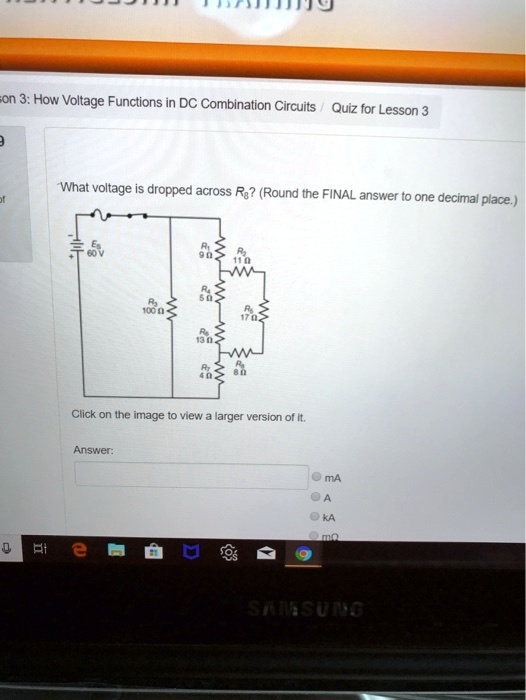 SOLVED: Title: How Voltage Functions in DC Combination Circuits / Quiz for Lesson 3 What voltage ...