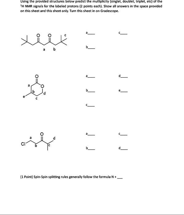 SOLVED: Texts: Assign the 1H NMR peaks with the correct proton in the corresponding structure ...