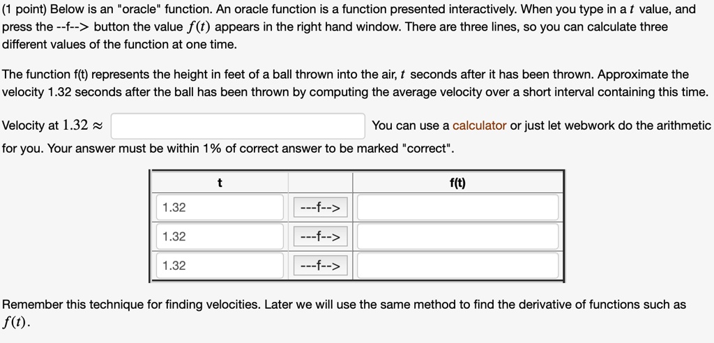 1 Point Below Is An Oracle Function An Oracle Function Is A Function Presented 4311