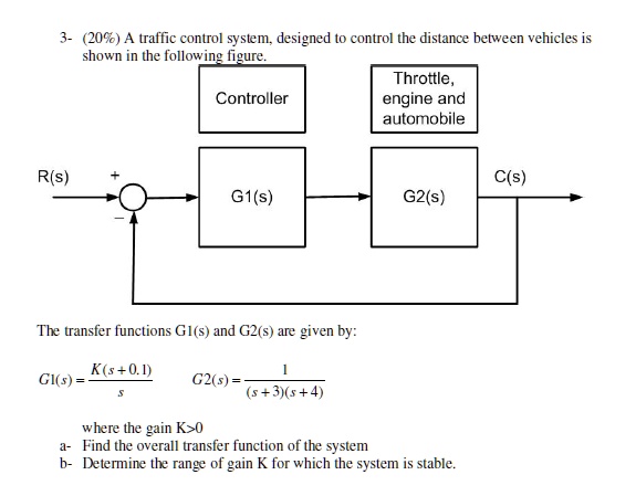 SOLVED: 3- (20%) A traffic control system. designed to control the ...