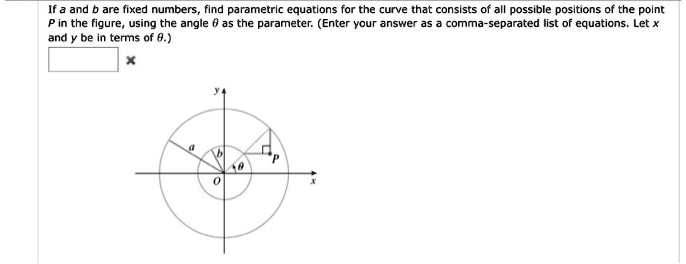 SOLVED: and are fixed numbers find parametric equations for the curve that consists of all ...