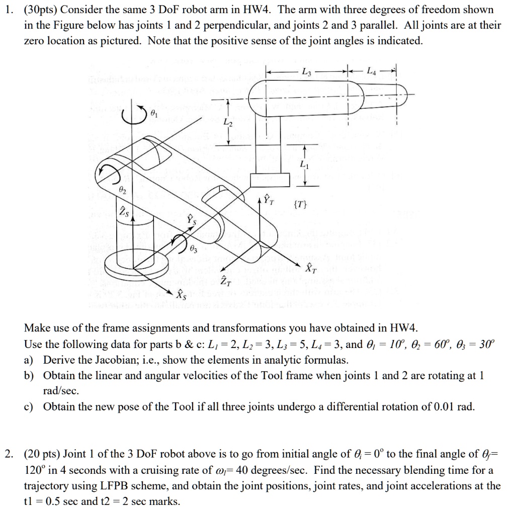 l130pts consider the same 3 dof robot arm in hw4 the arm with three ...