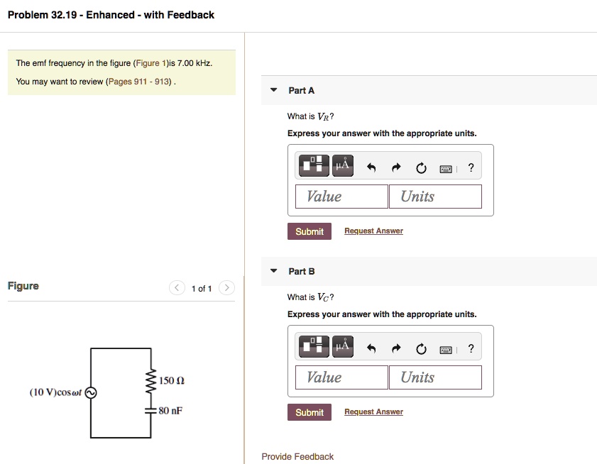 Solved Problem 32 19 Enhanced With Feedback The Emf Frequency In Tne