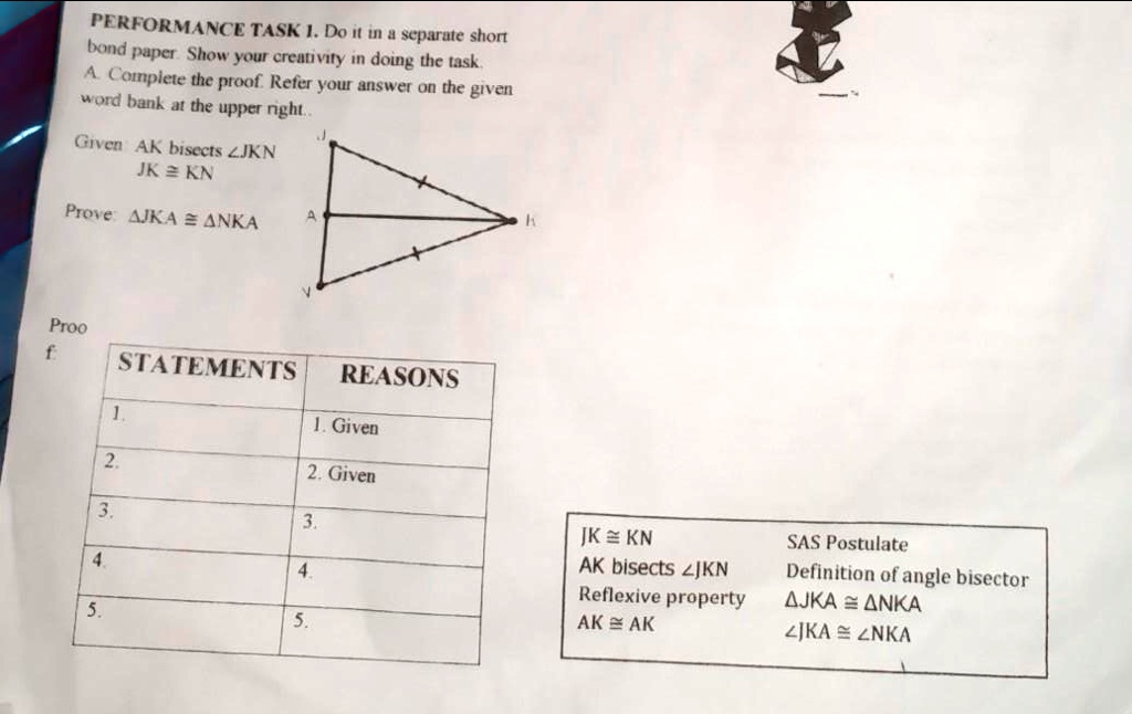 PERFORMANCE TASK 1. Do it in a separate short bond paper. Show your creativity in doing the task ...