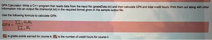 Solved Texts Gpa Calculator Write A C Program That Reads Data From 9273