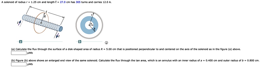 SOLVED: colenola radius 1,25 length 27,0 cm has 305 turns Ldnes 17,0 ...