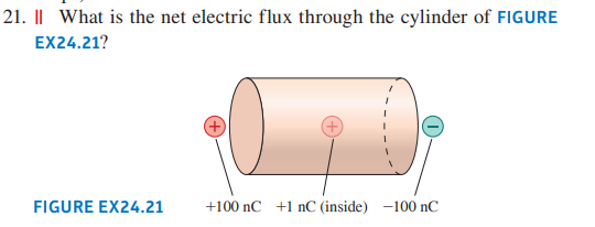 21. II What is the net electric flux through the cylinder of...