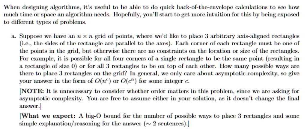 When designing algorithms, it's useful to be able to do quick back-of-the-envelope calculations ...