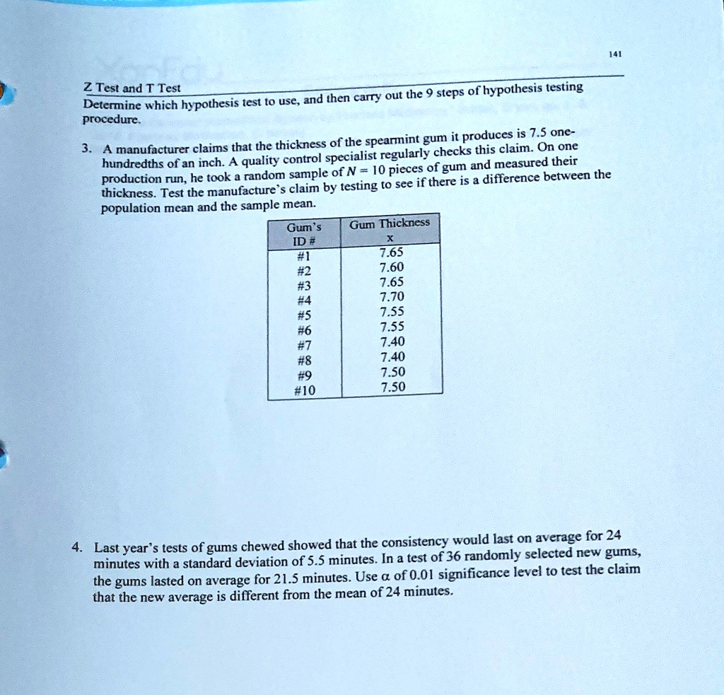 2 test and t test the 9 steps of hypothesis testing determine which ...